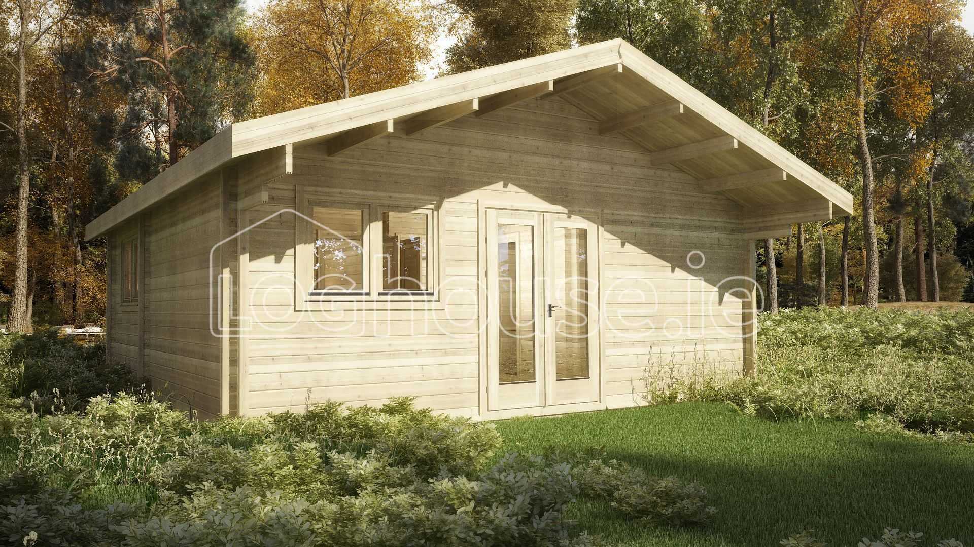 TWO BED TYPE D LOG CABIN 6m X 6m | Loghouse.ie
